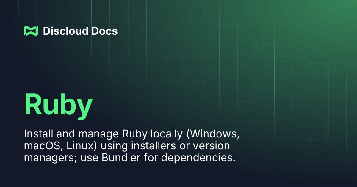 Ruby | Discloud Docs