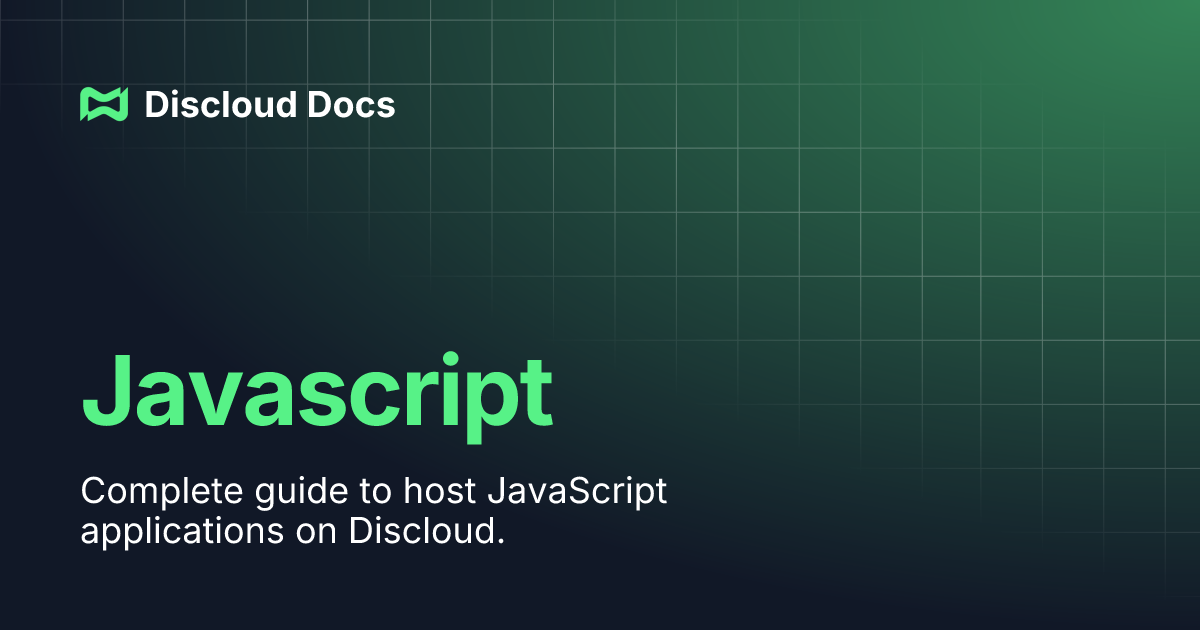 Javascript | Discloud Docs