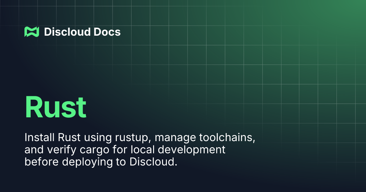 Rust | Discloud Docs