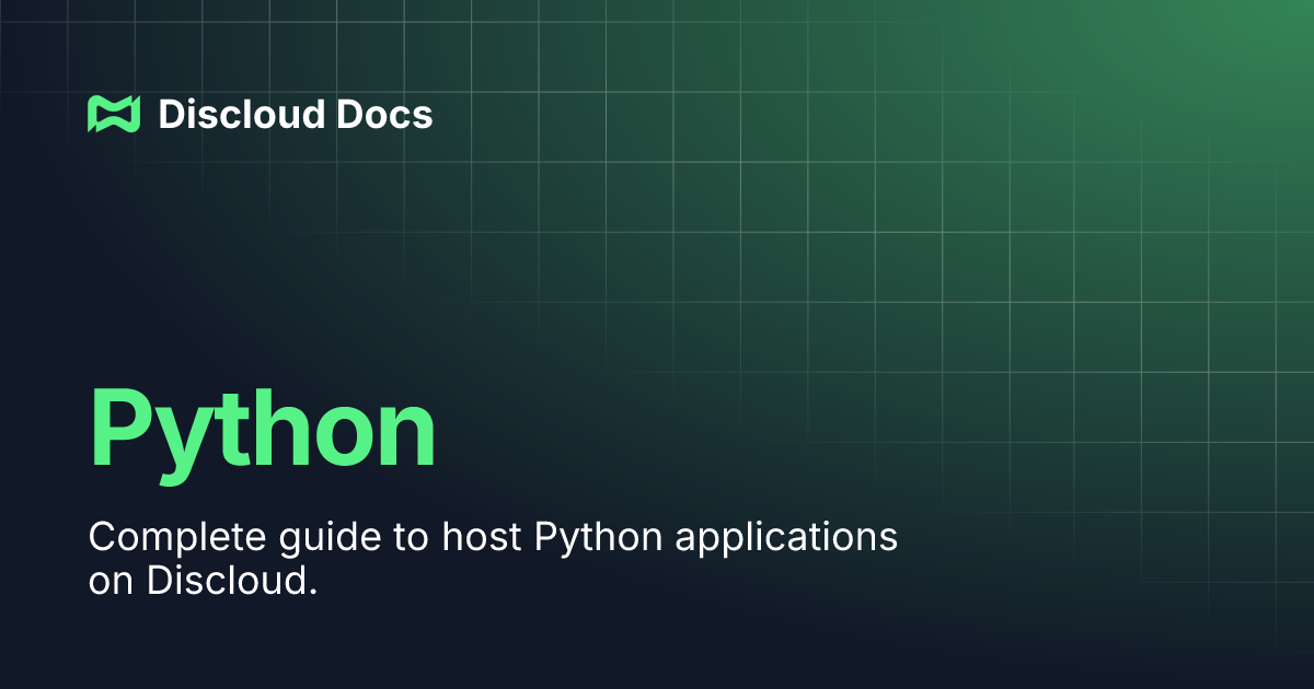 Python | Discloud Docs