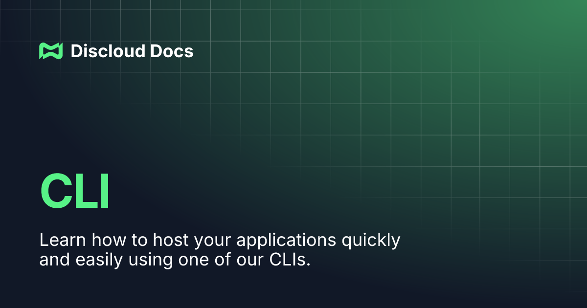 CLI | Discloud Docs