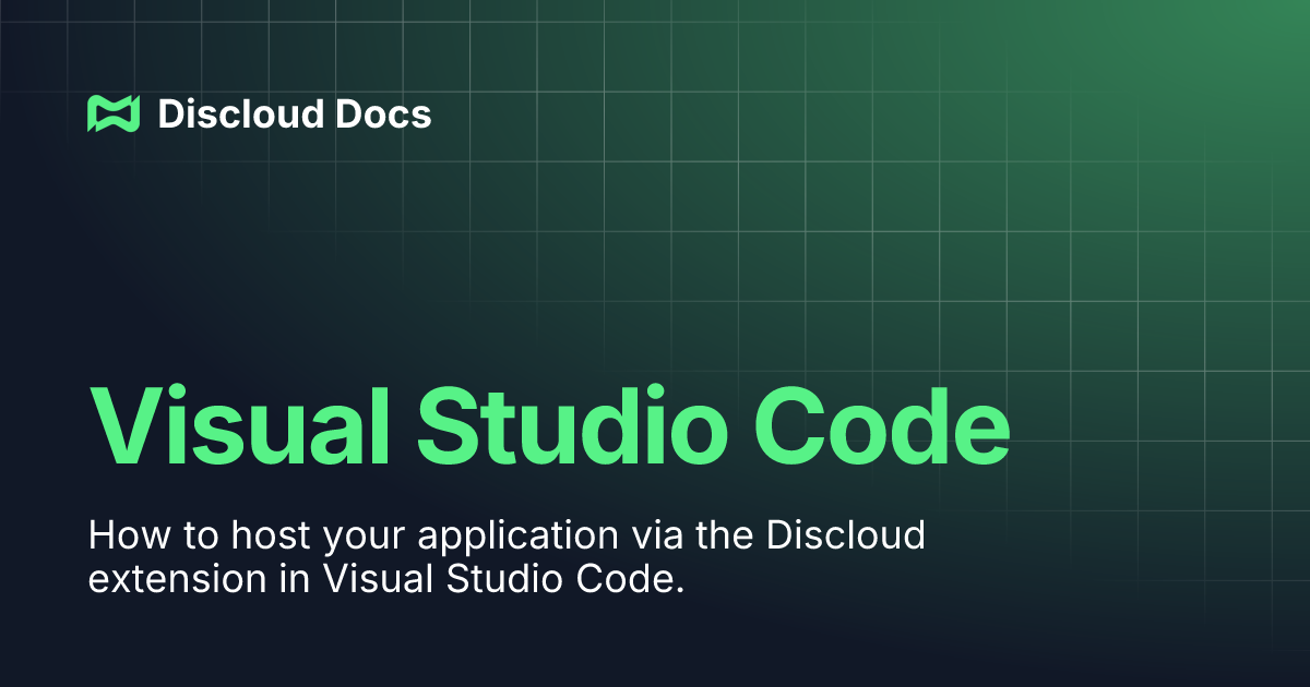 Visual Studio Code | Discloud Docs