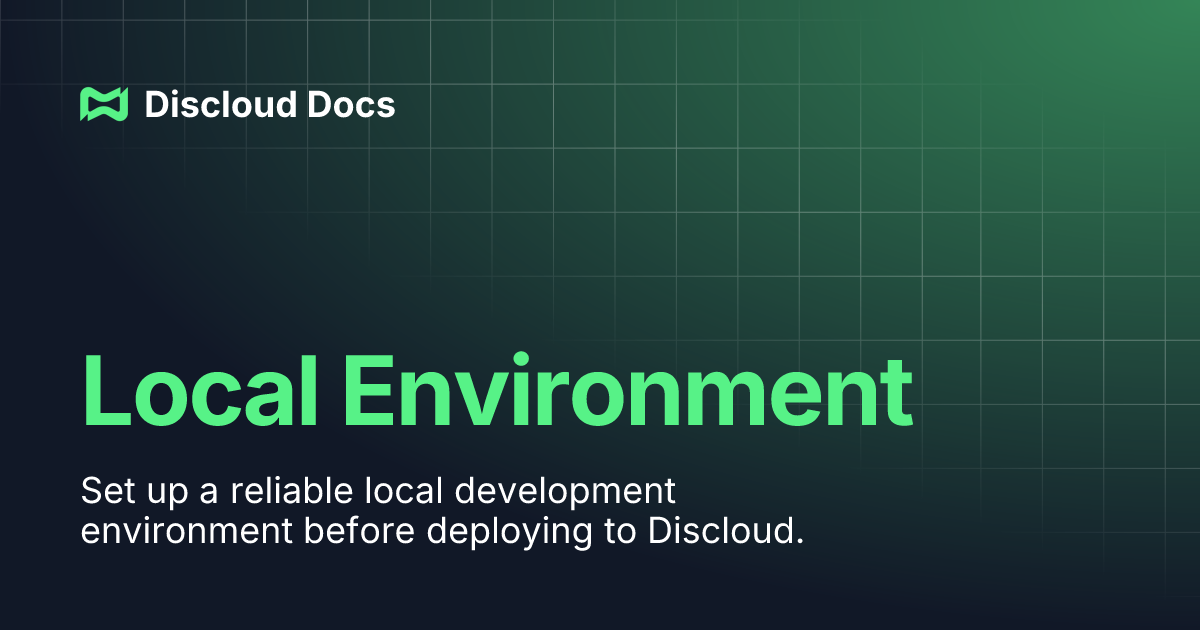 Local Environment | Discloud Docs