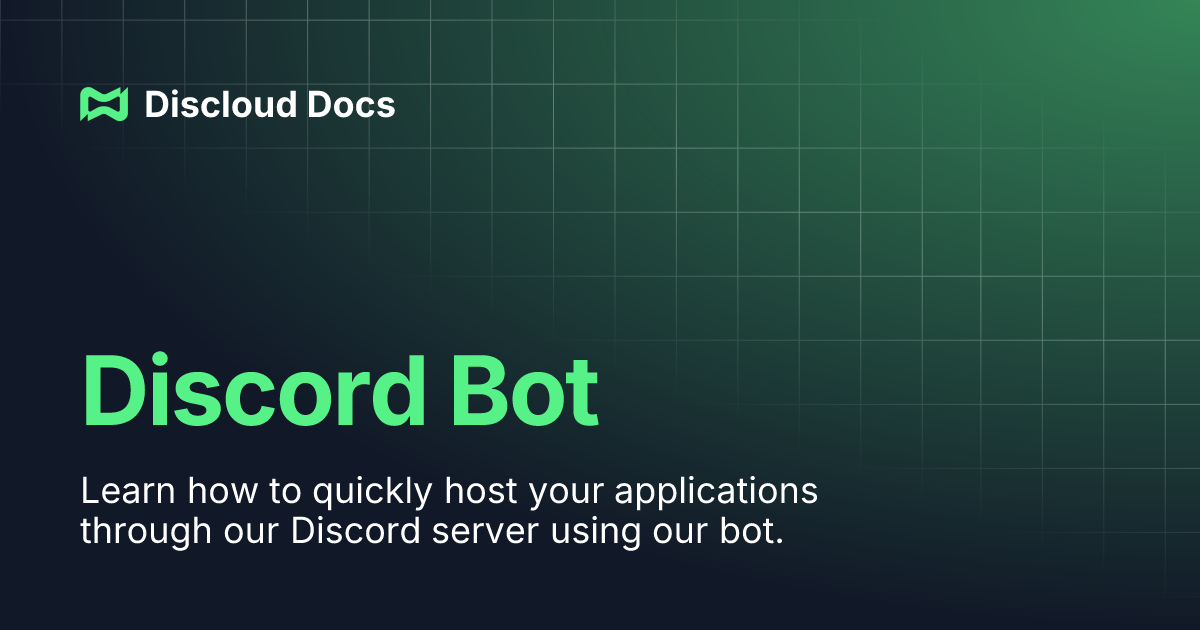 Discord Bot | Discloud Docs