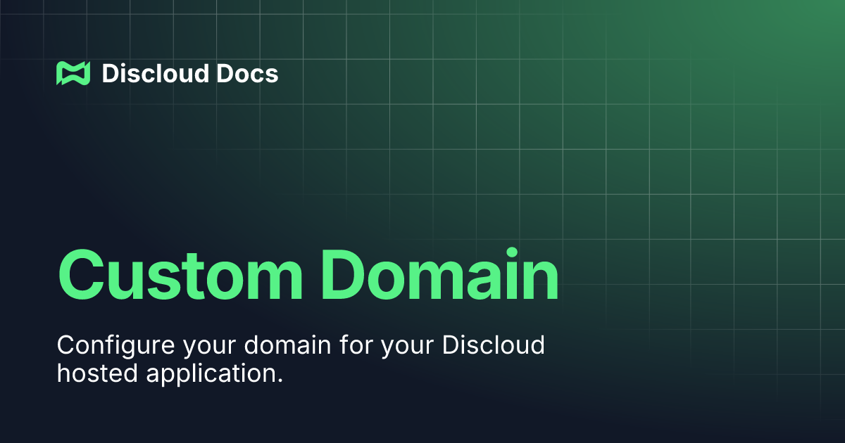 Custom Domain | Discloud Docs