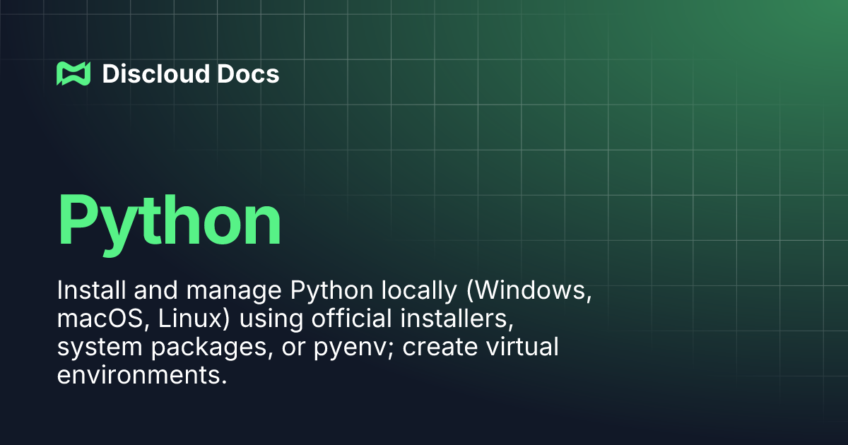 Python | Discloud Docs