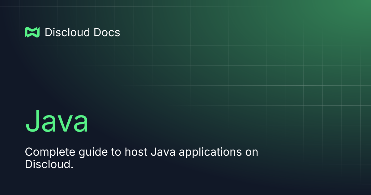 Java | Discloud Docs