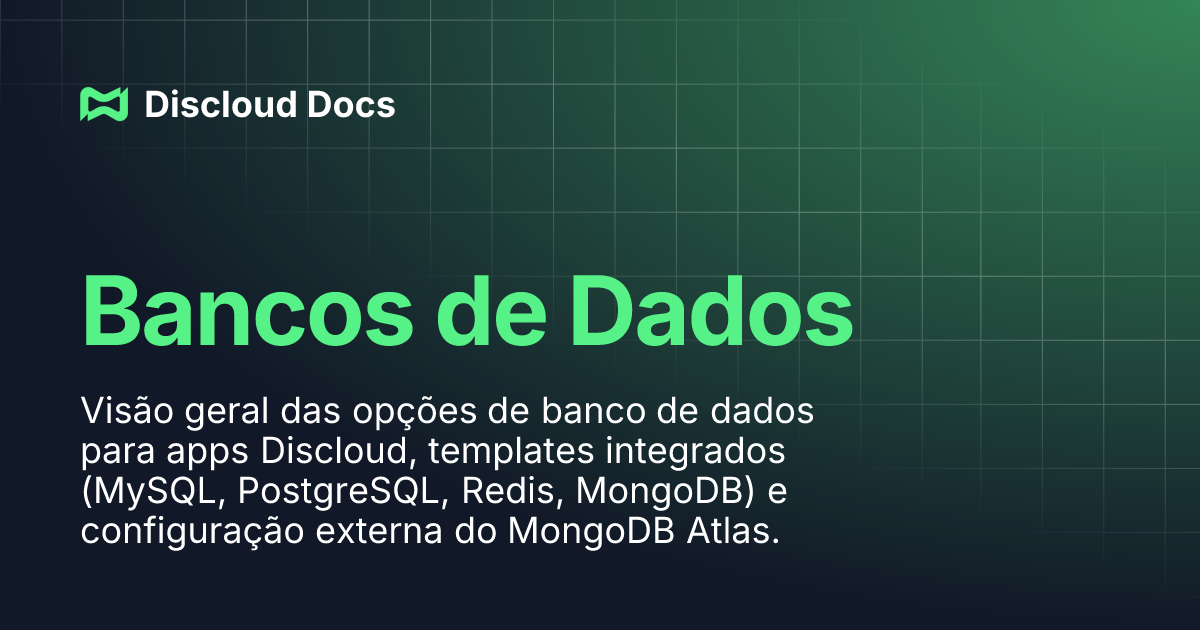 Bancos de Dados | Discloud Docs