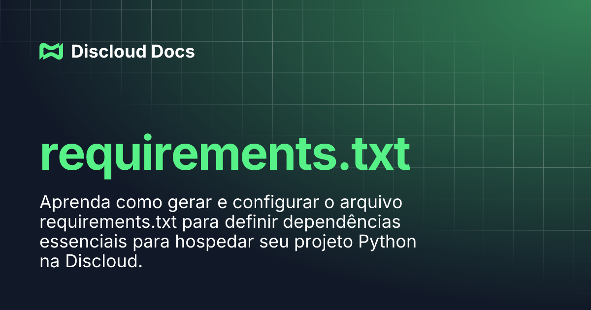 requirements.txt | Discloud Docs